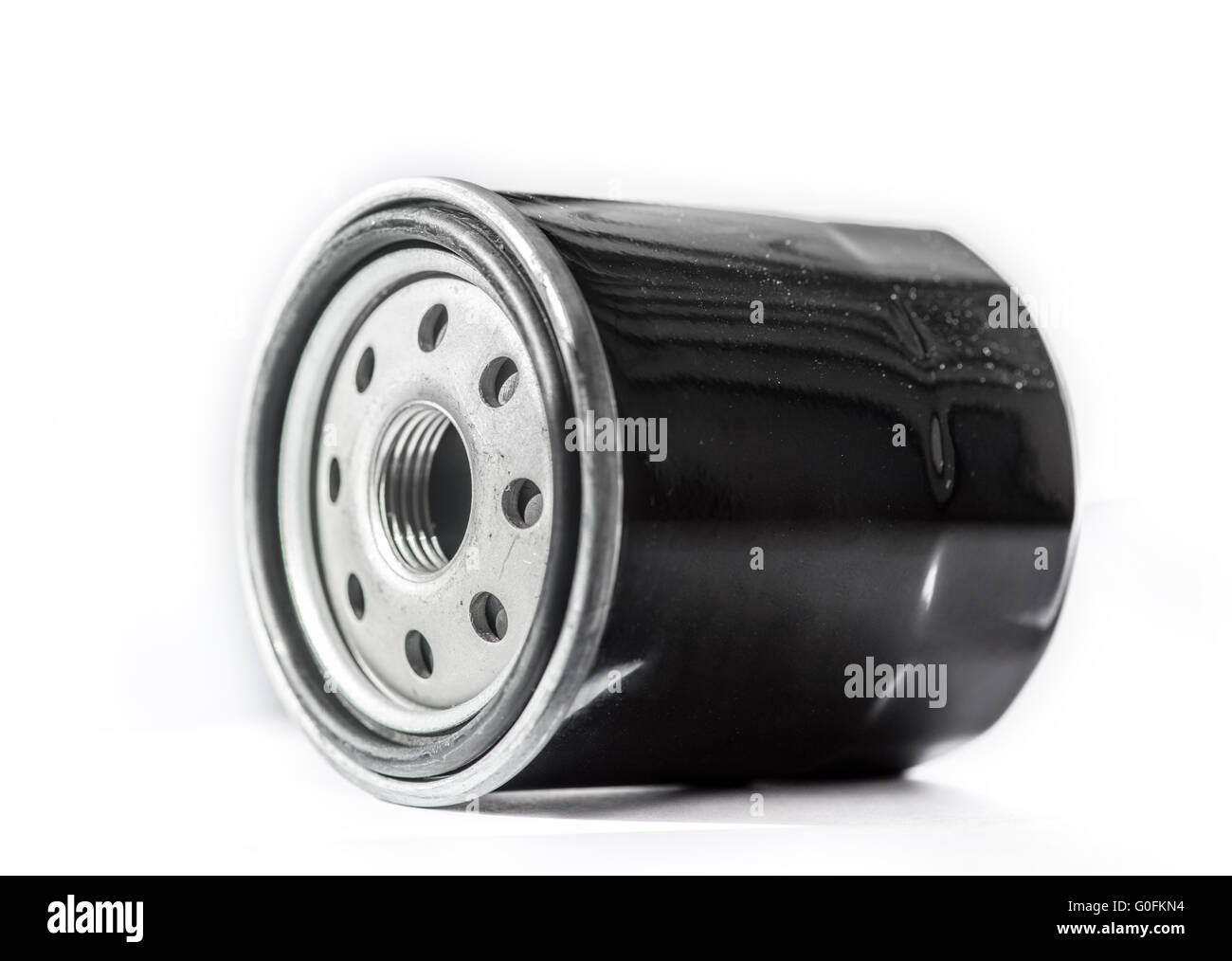 New oil filter car isolated on white background Stock Photo - Alamy