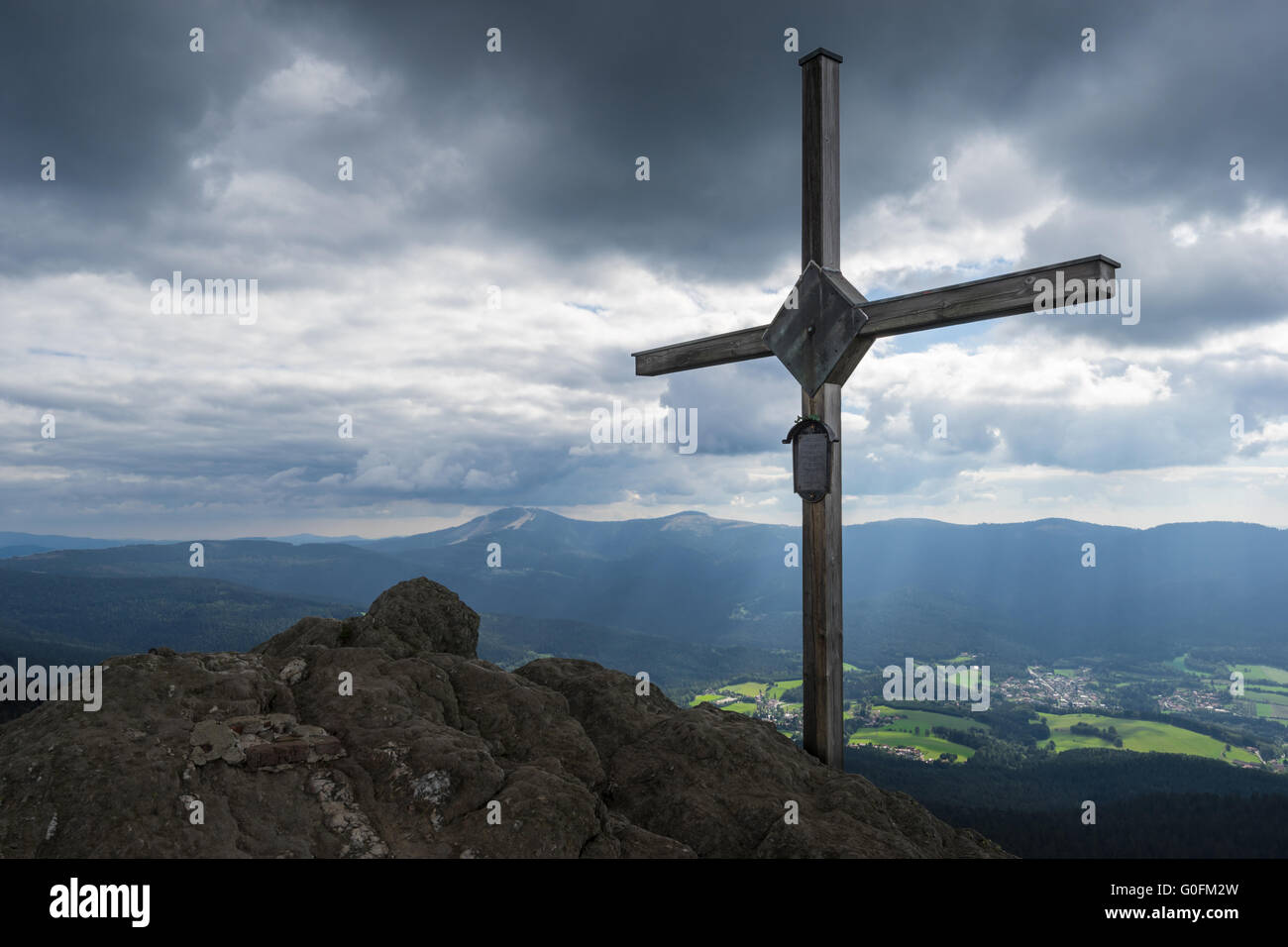 Summit cross of Mt. Osser Stock Photo - Alamy