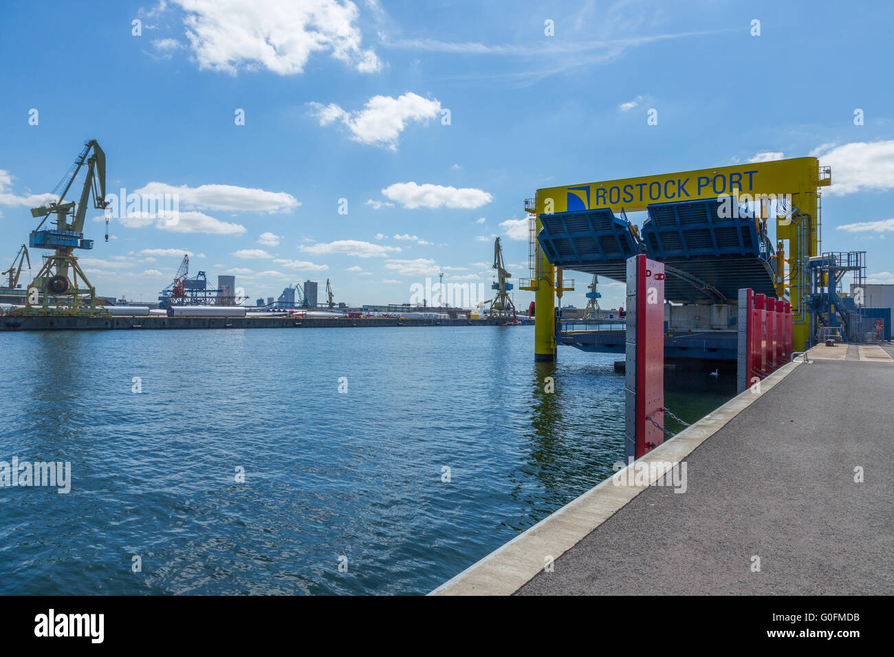 Rostock port bridge Stock Photo - Alamy