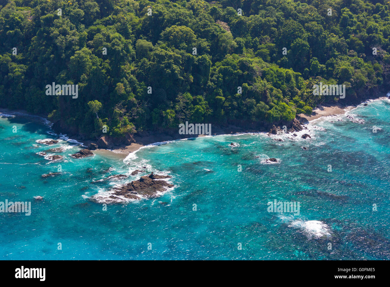 ISLA DEL CANO, COSTA RICA - Aerial of Cano Island National Park, an ...