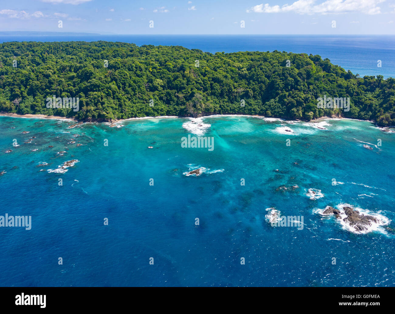 ISLA DEL CANO, COSTA RICA - Aerial of Cano Island National Park, an ...