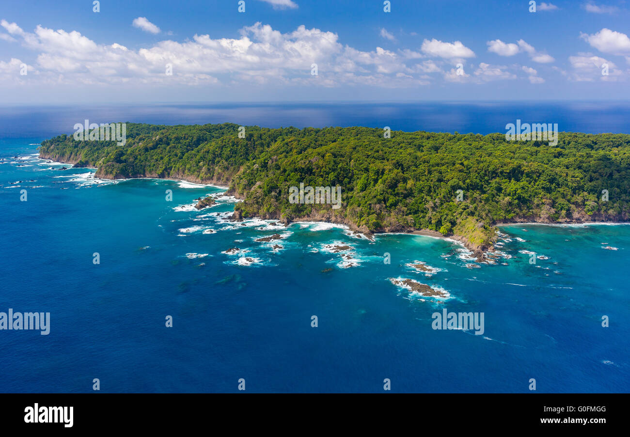 ISLA DEL CANO, COSTA RICA - Aerial of Cano Island National Park, an ...
