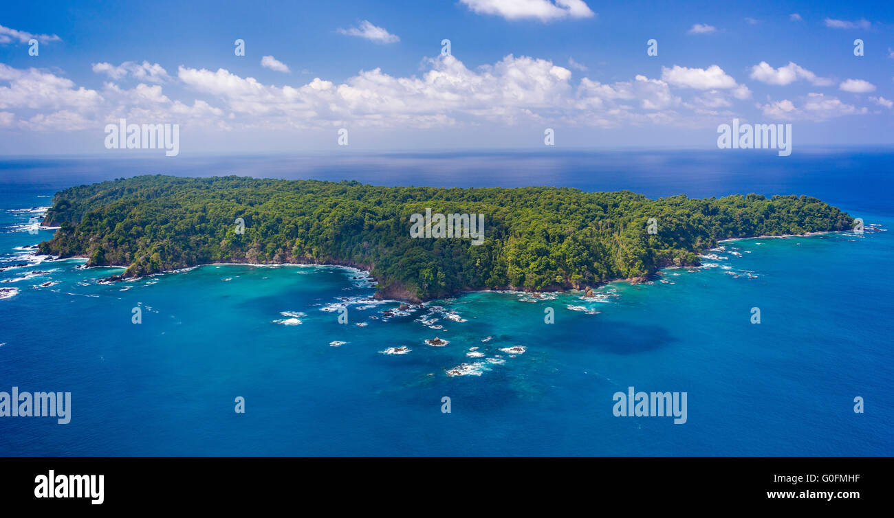 ISLA DEL CANO, COSTA RICA - Aerial of Cano Island National Park, an ...