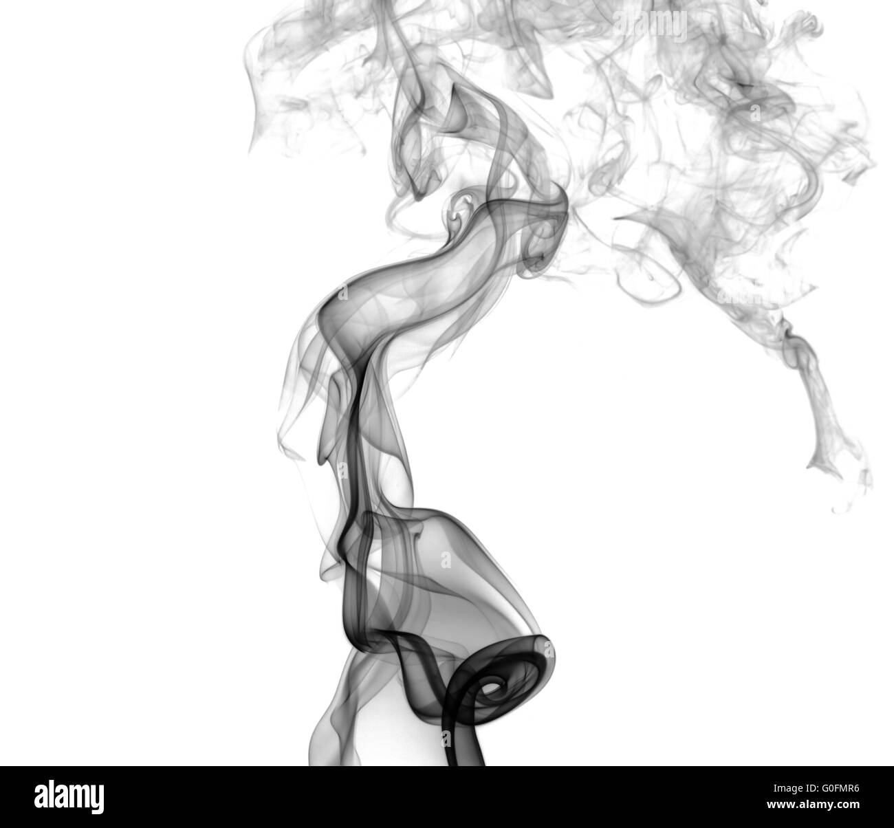 Abstract dark smoke on a light background Stock Photo - Alamy