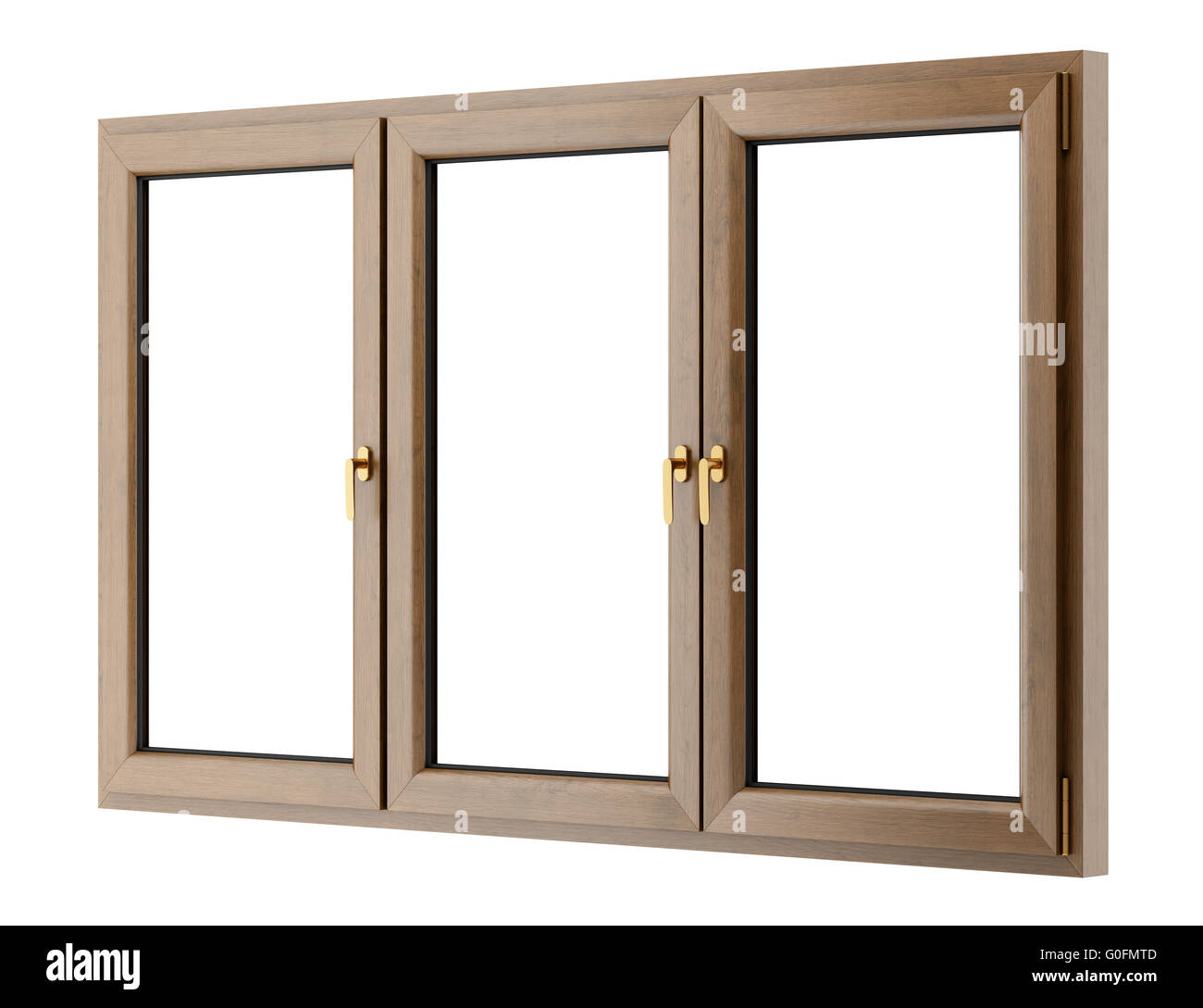 brown wooden window isolated on white background Stock Photo - Alamy