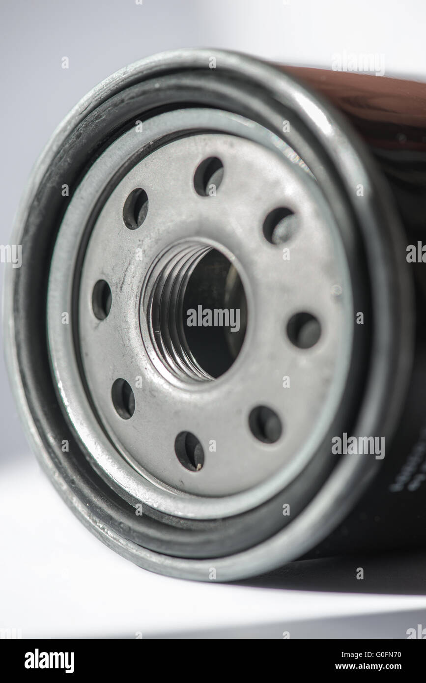 New oil filter car isolated on white background Stock Photo - Alamy