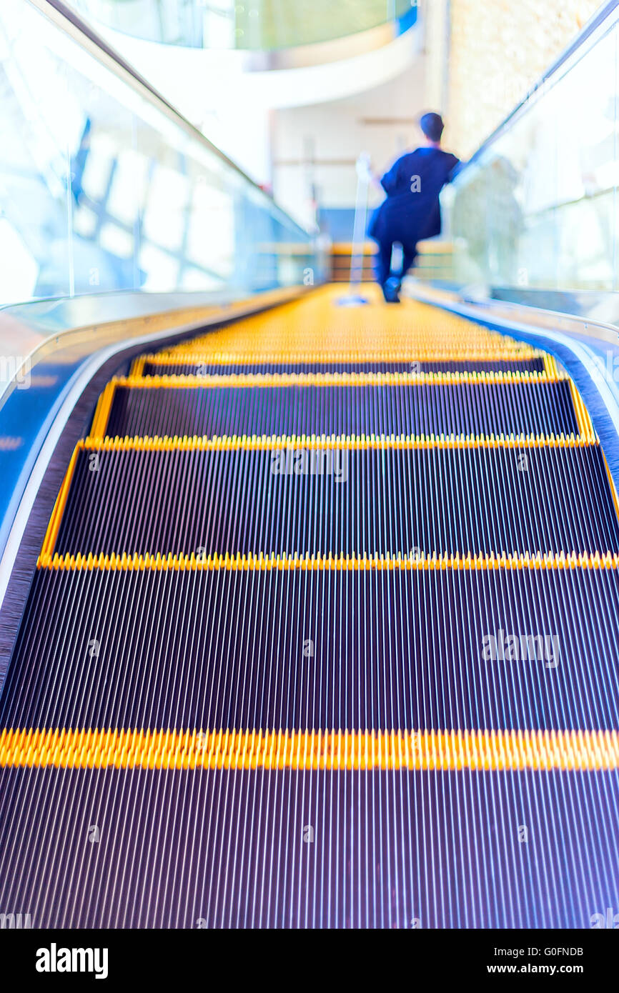 Escalator or moving staircase in modern architecture Stock Photo - Alamy