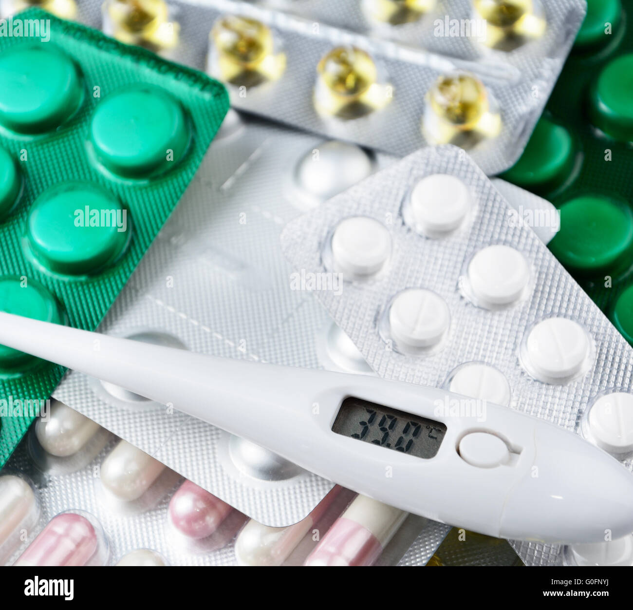 Medications on the table Stock Photo - Alamy