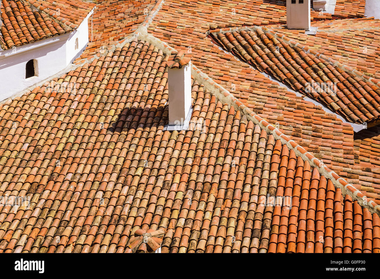 Old Tiled Roof Stock Photo - Alamy