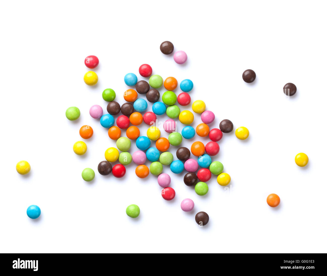 Colorful candies. Isolated on white background Stock Photo - Alamy