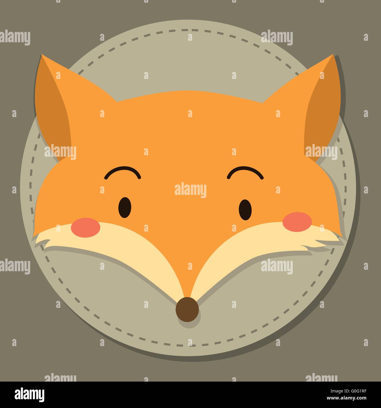 Cartoon fox face hi-res stock photography and images - Alamy