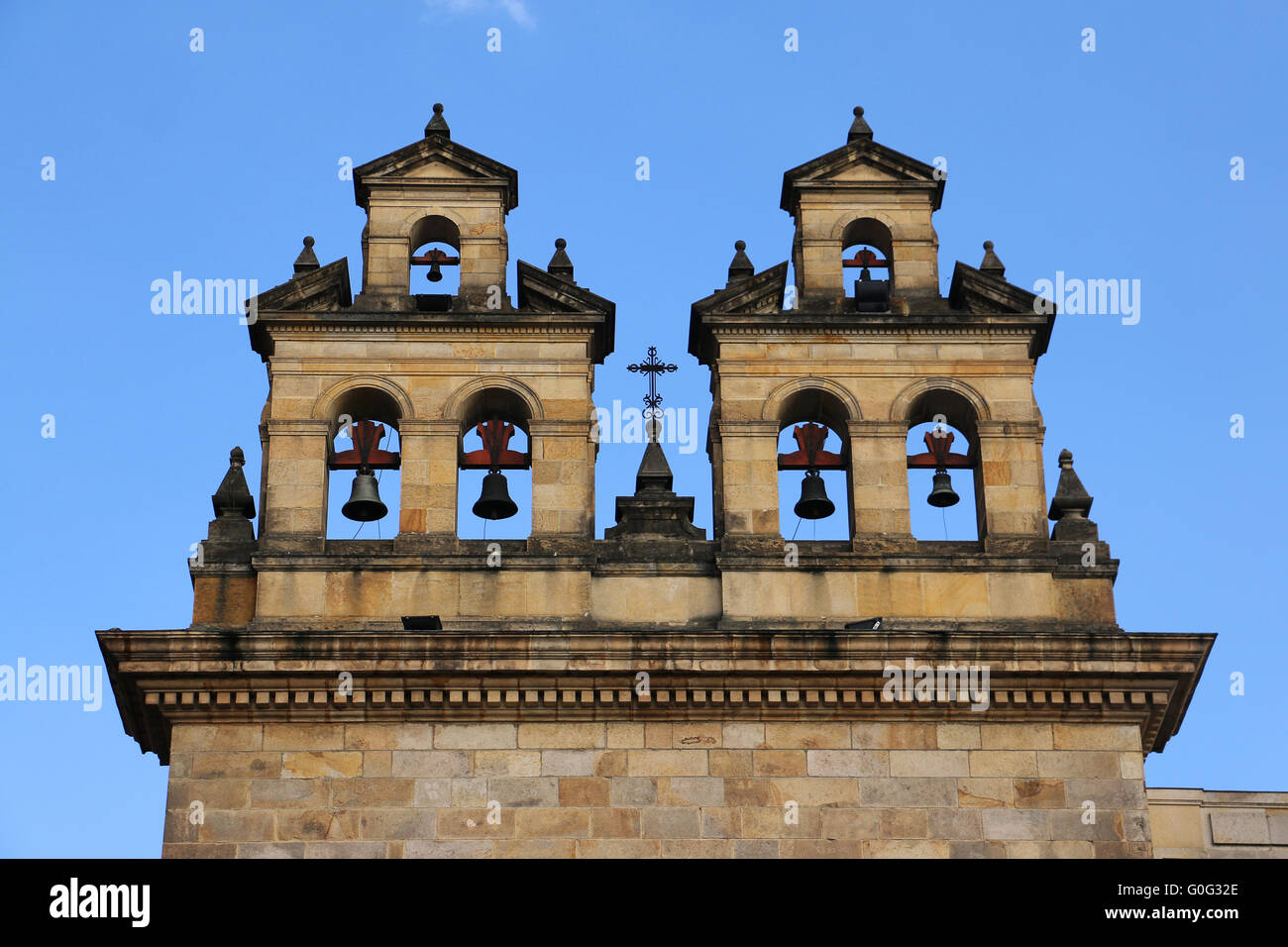 Primatial Cathedral of Bogotá, Bolivar Square, Bogota, Colombia Stock ...