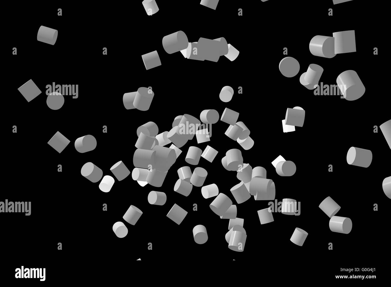 Abstract background flying light particles Black and White Stock Photos ...