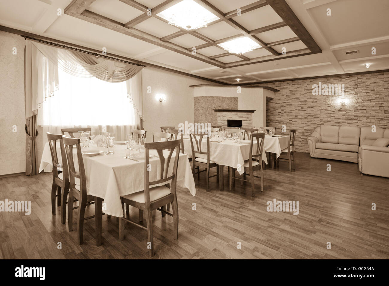 Modern and beautiful cafe in new hotel Stock Photo - Alamy