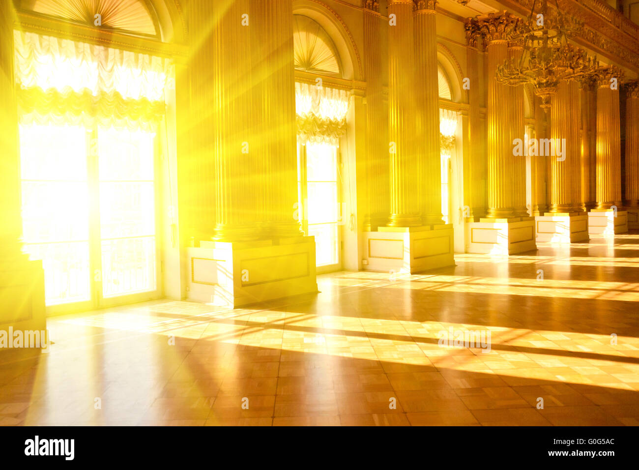 Hall in the museum Stock Photo - Alamy