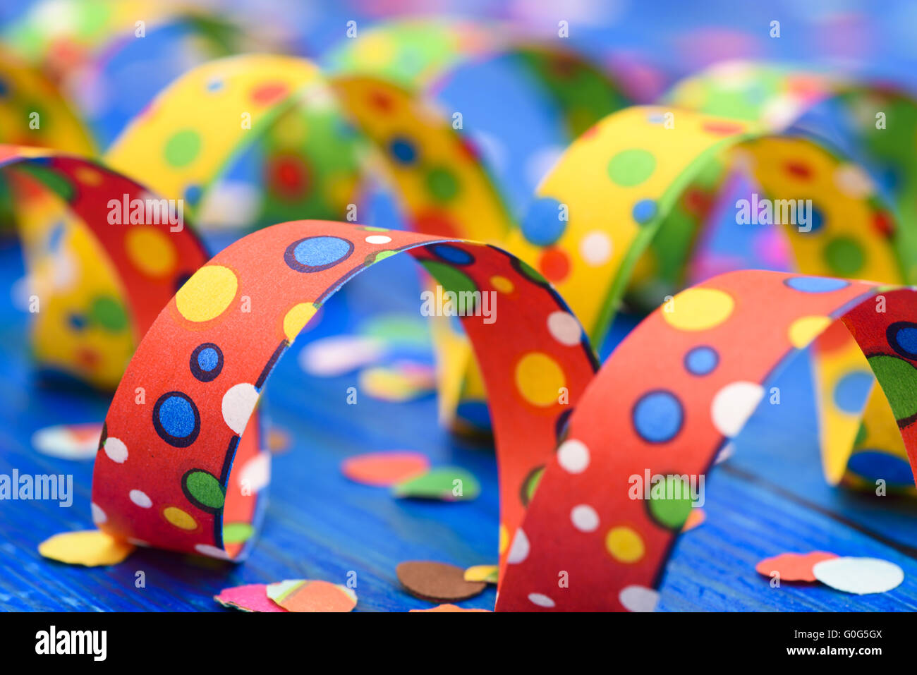 colorful paper streamer at carnival Stock Photo - Alamy