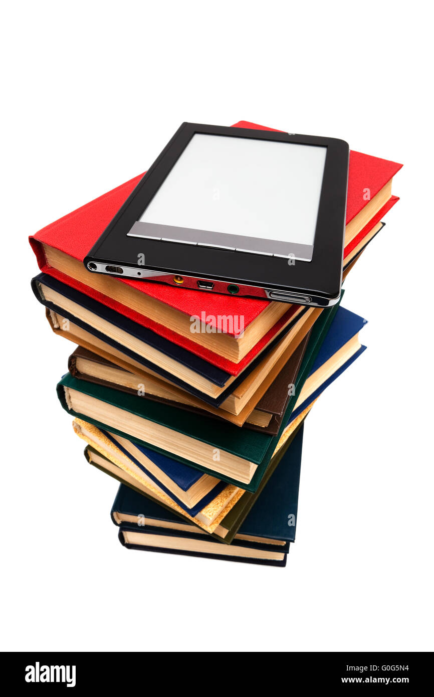 E book reader on a stack of books hi-res stock photography and images ...