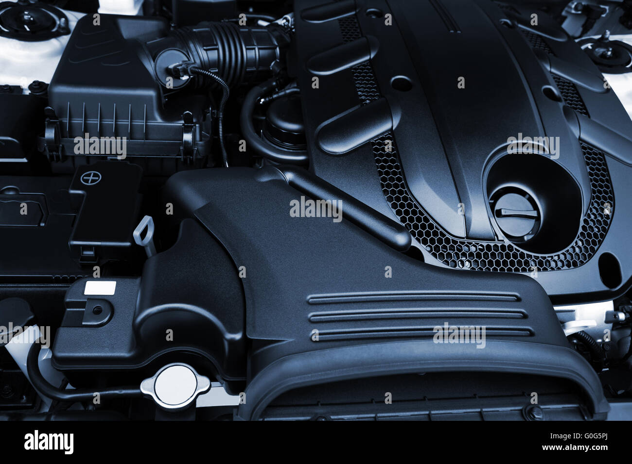 The powerful engine of the modern car Stock Photo - Alamy