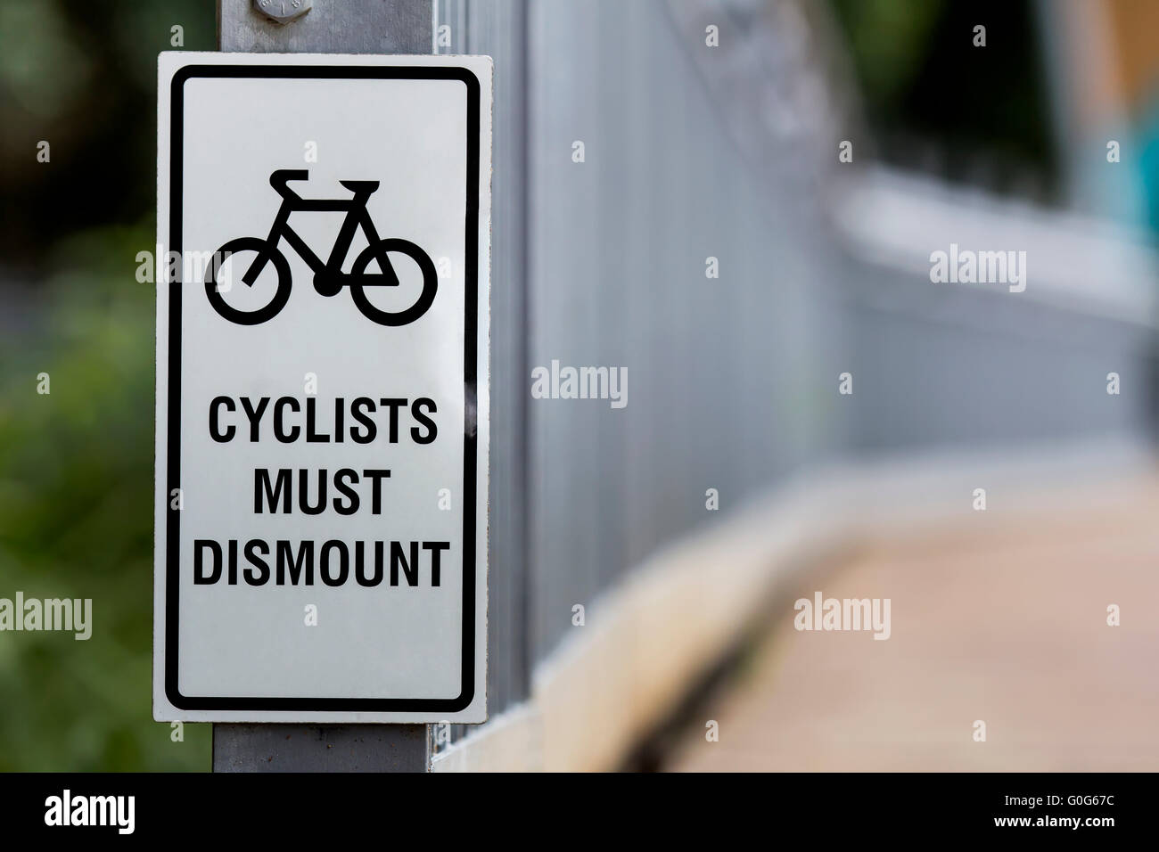Cyclists Dismount Signage High Resolution Stock Photography and Images ...