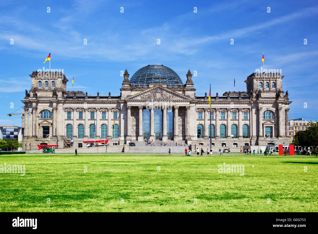 The Reichstag building of the German parliament Bundestag in Berlin ...