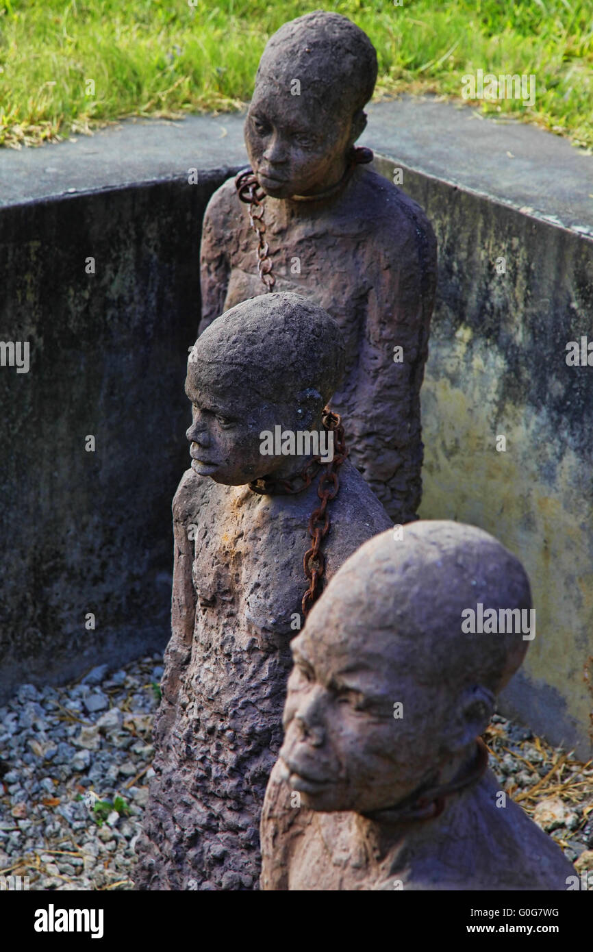 African Slave trade statue Stock Photo - Alamy