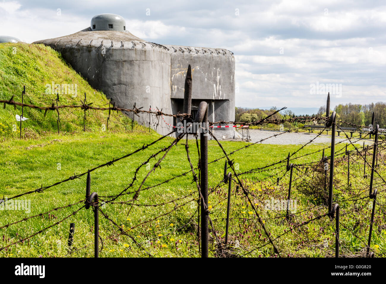 Czech defense fortification bunker from world war two Stock Photo - Alamy