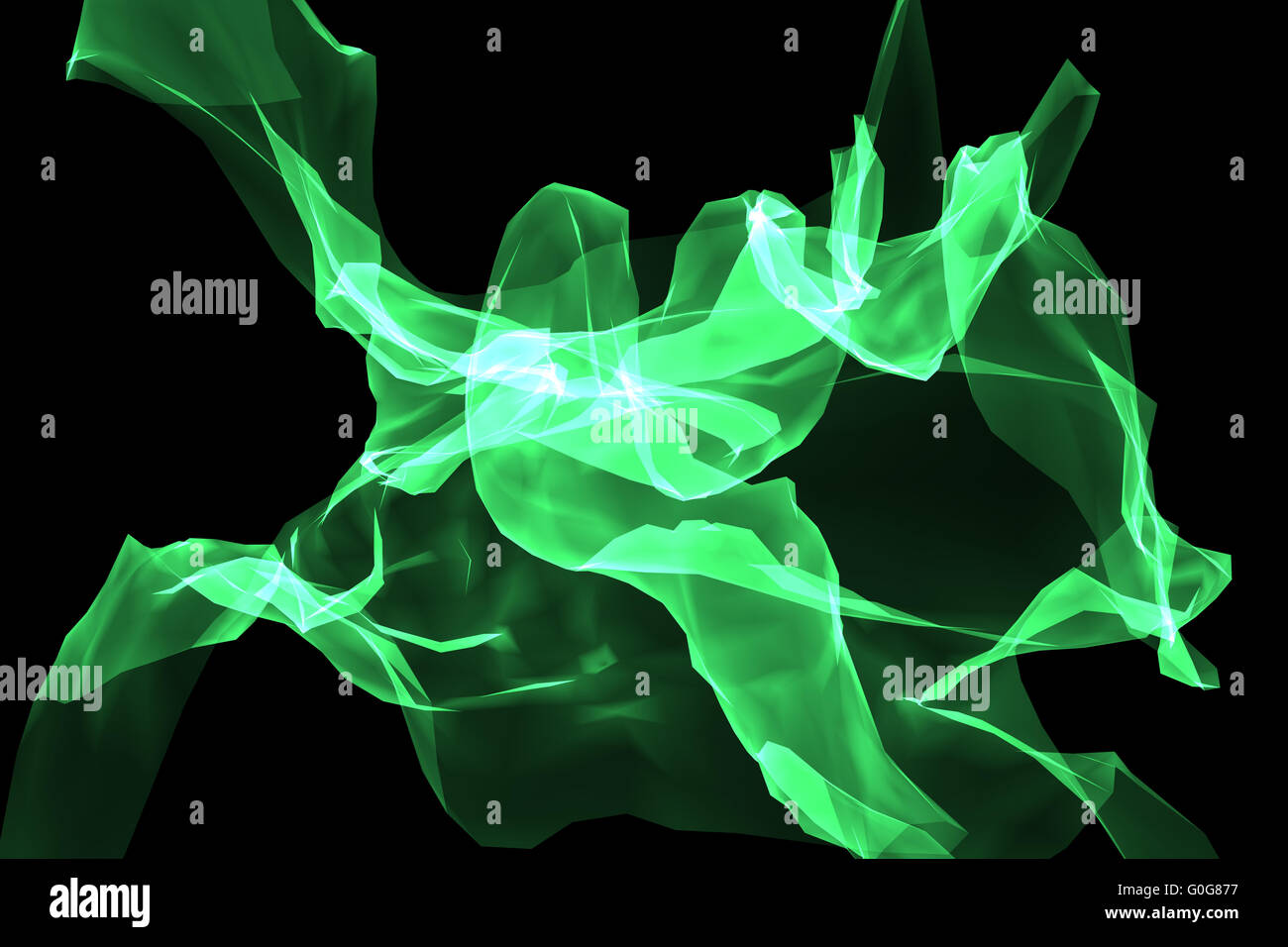 Abstract green object Stock Photo - Alamy