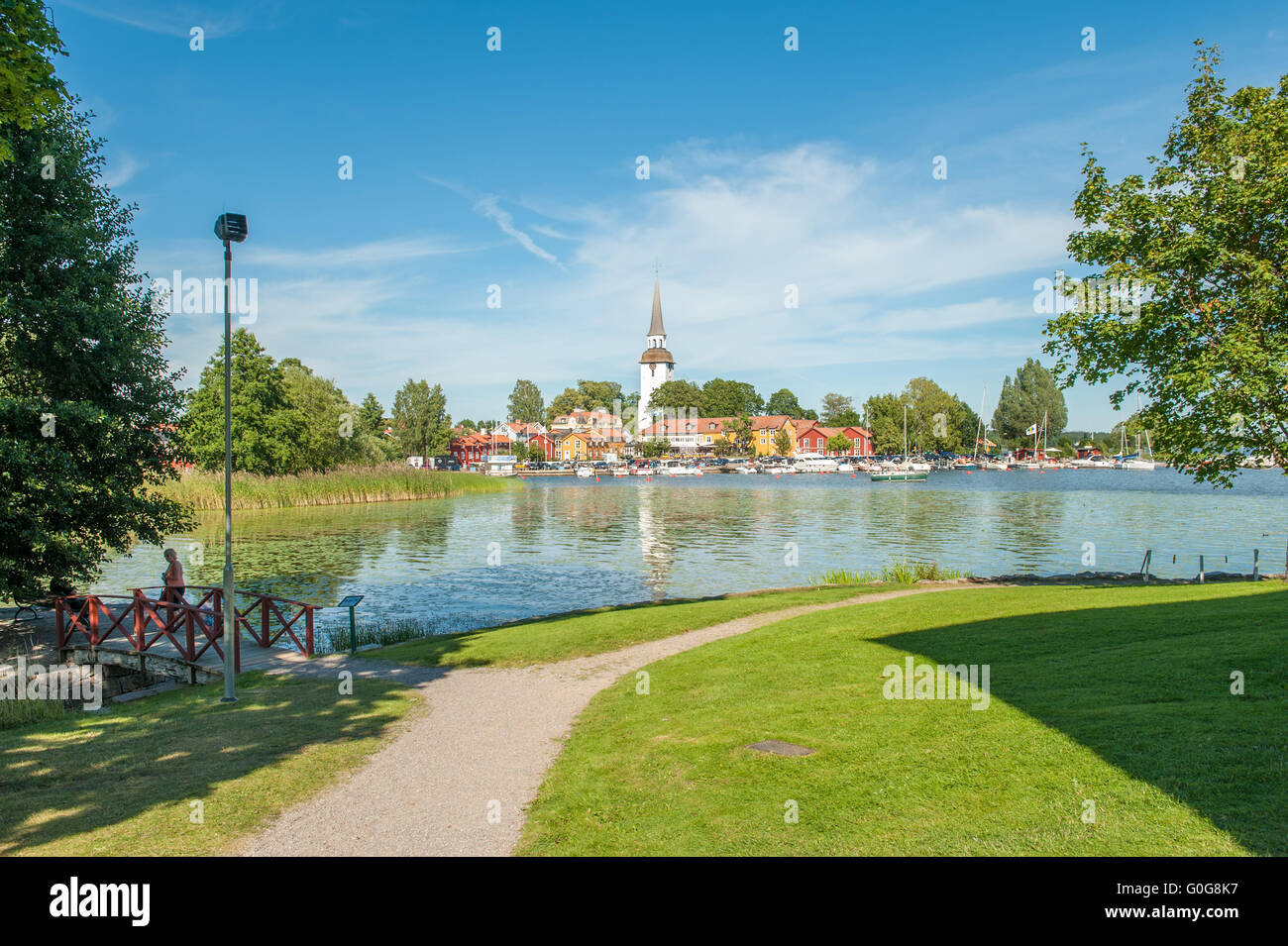Summer in idyllic small town Mariefred, Sweden Stock Photo - Alamy