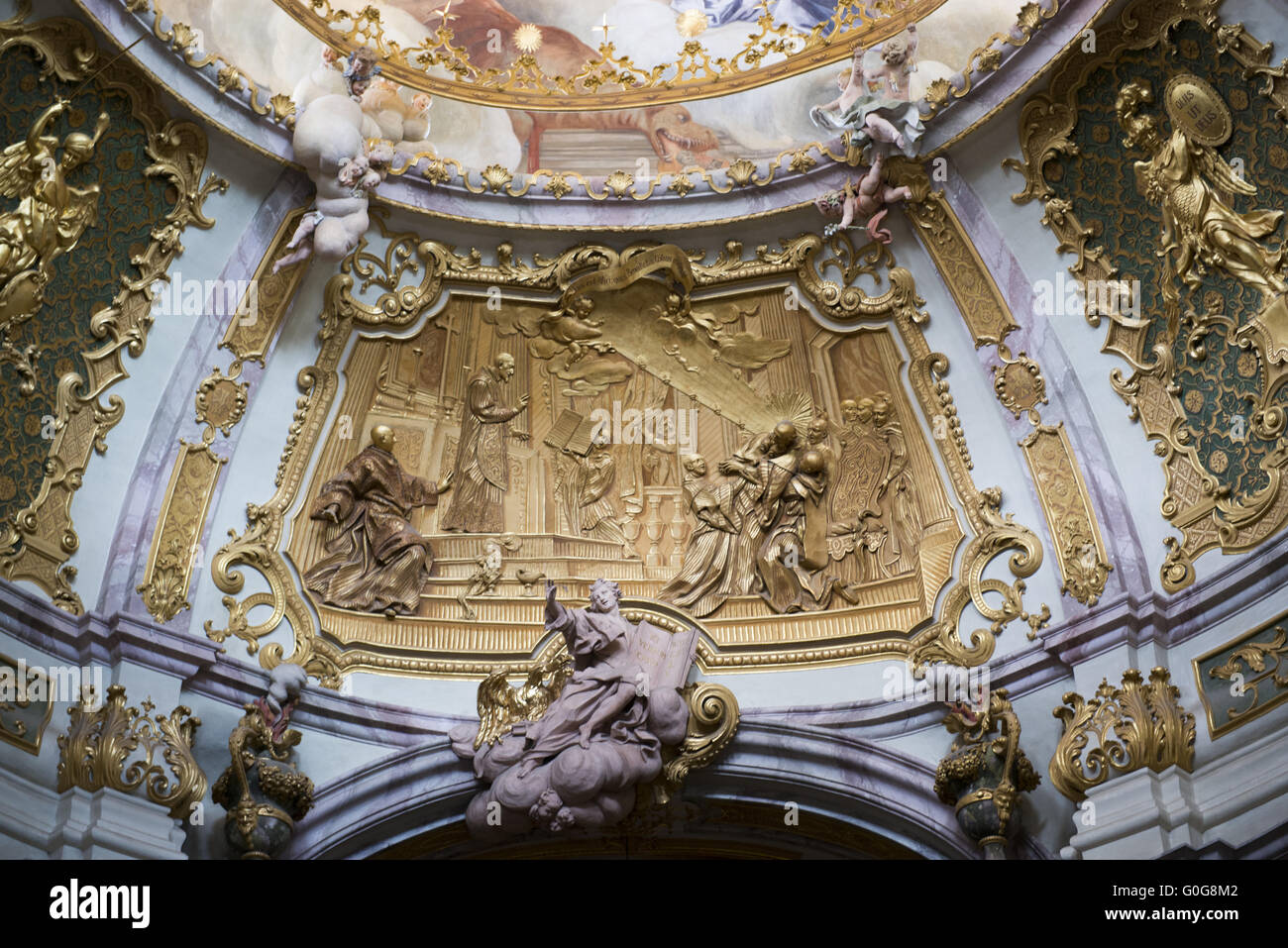 Baroque Relief in the Monastry Weltenburg Stock Photo - Alamy