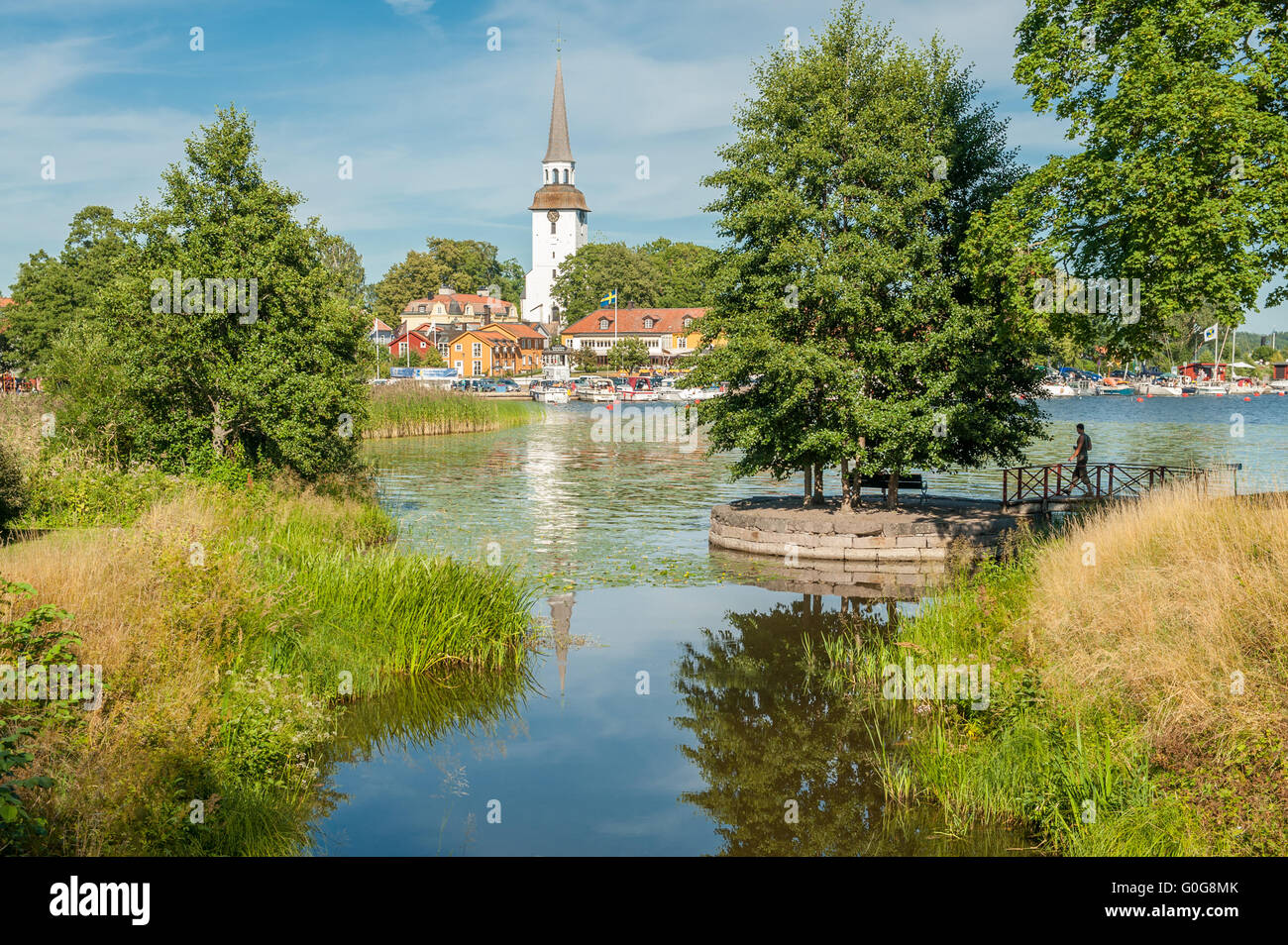Summer in idyllic small town Mariefred, Sweden Stock Photo - Alamy