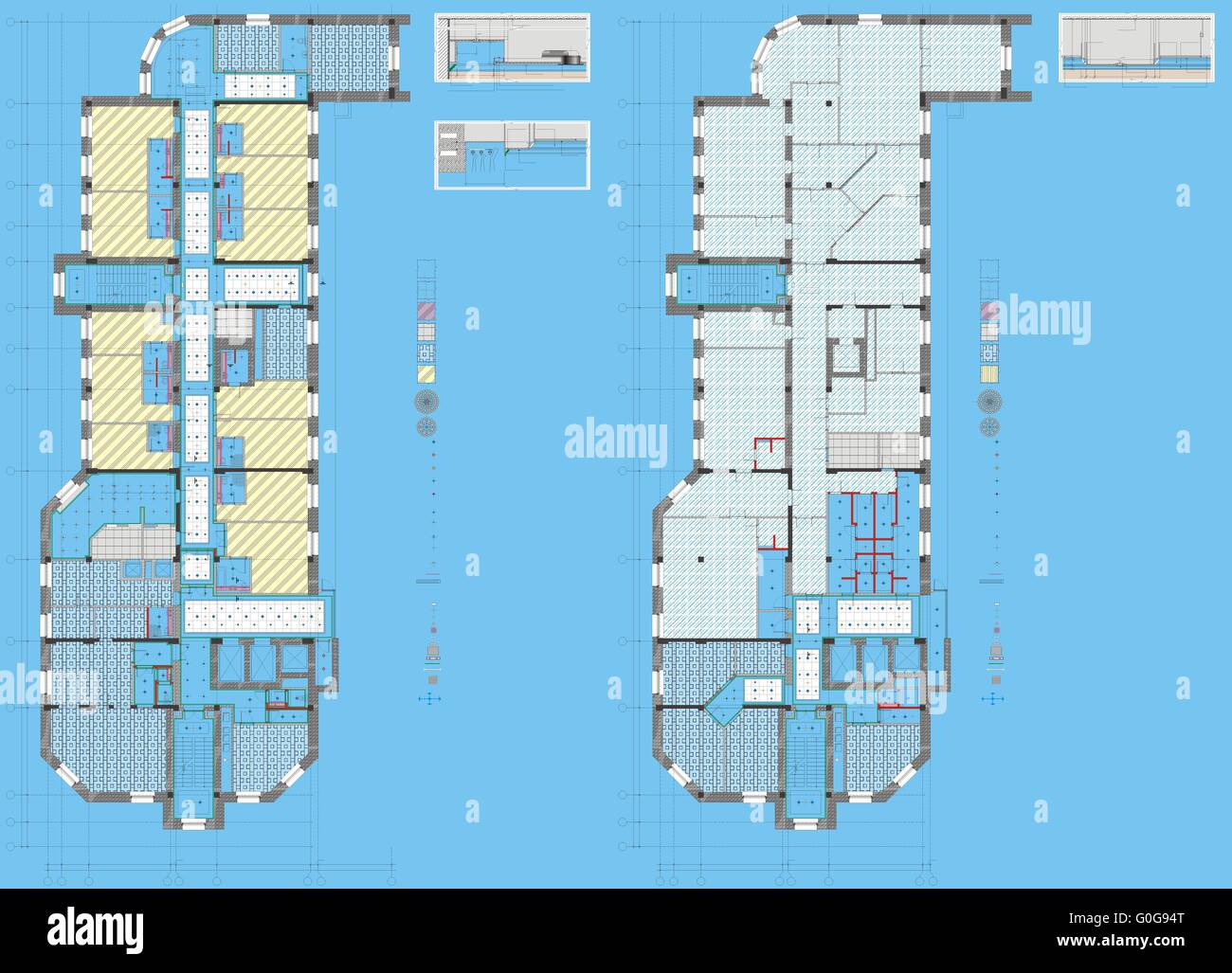 Plan Drawing Public Building Stock Photo - Alamy
