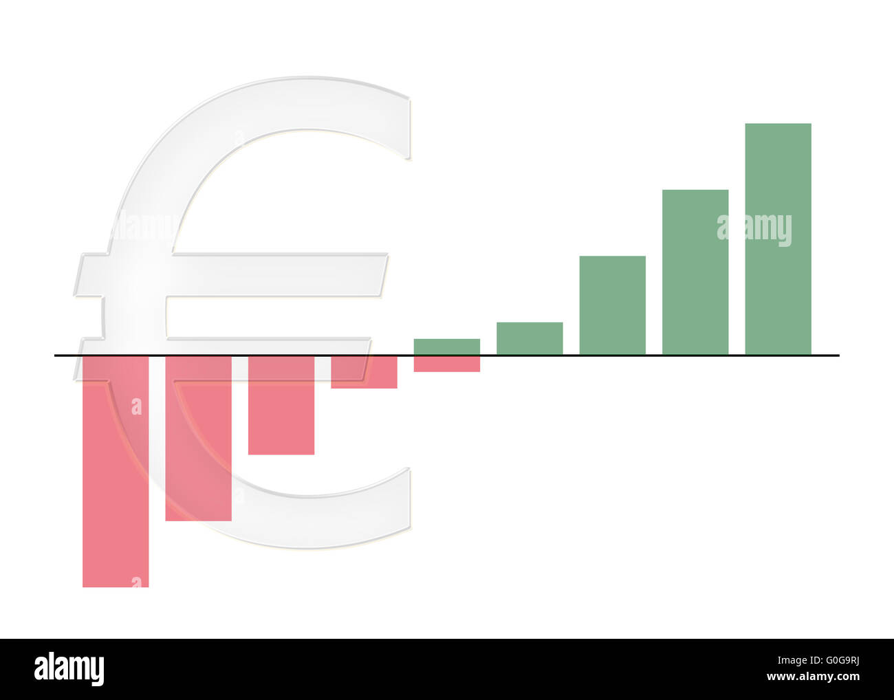 graphic with color gradient and euro symbol Stock Photo - Alamy