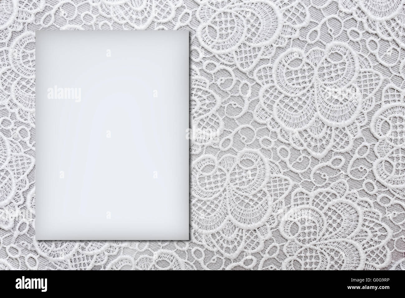 White horizontal lace background closeup with copy space Stock Photo ...
