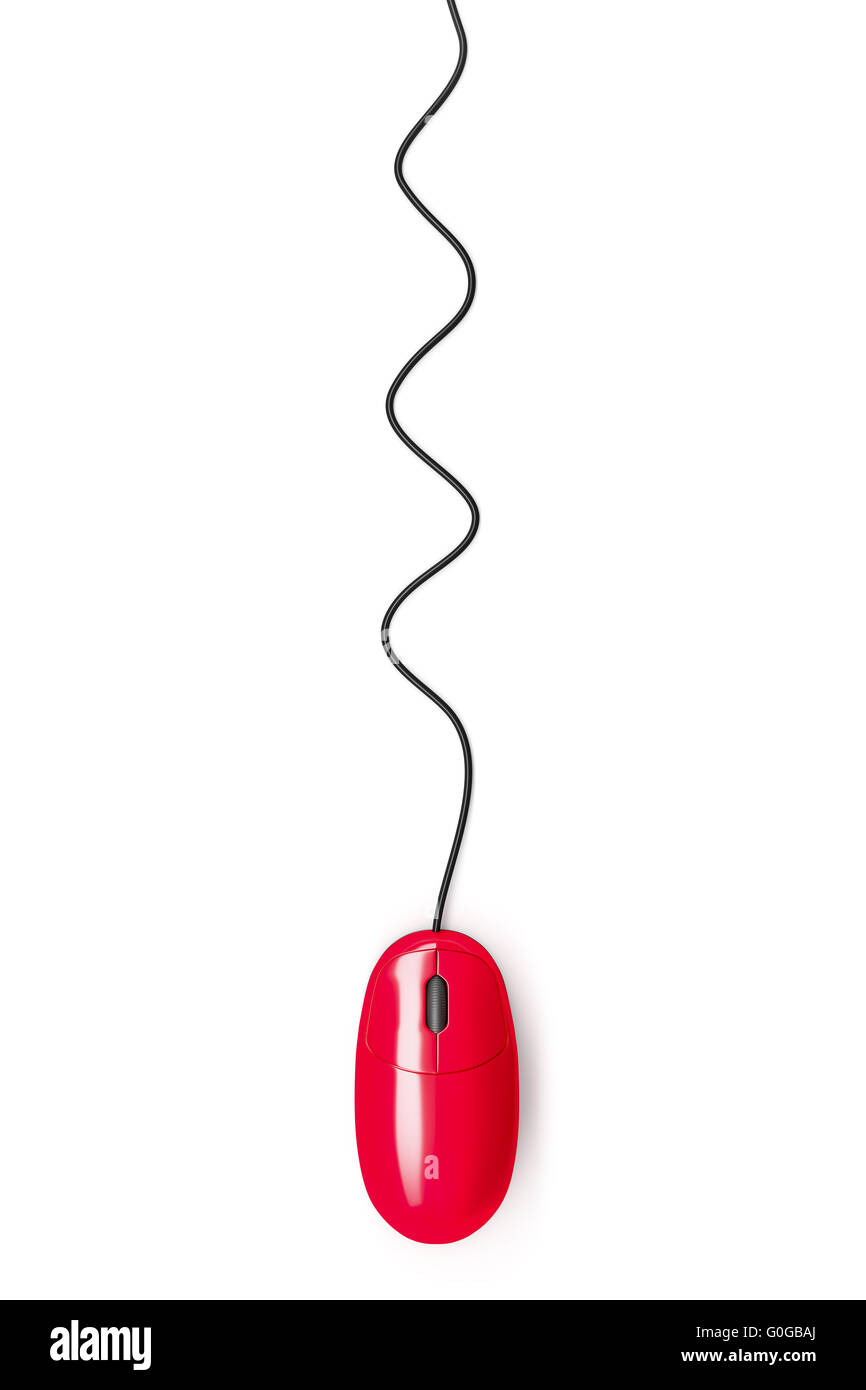 red computer mouse Stock Photo - Alamy