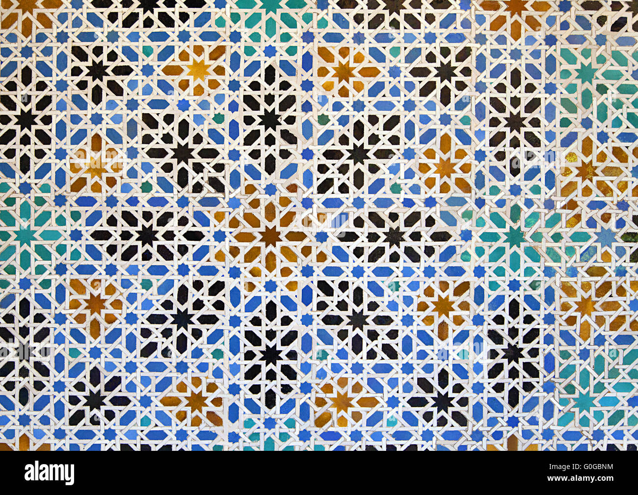 Arabian mosaic in Alcazar palace Stock Photo - Alamy