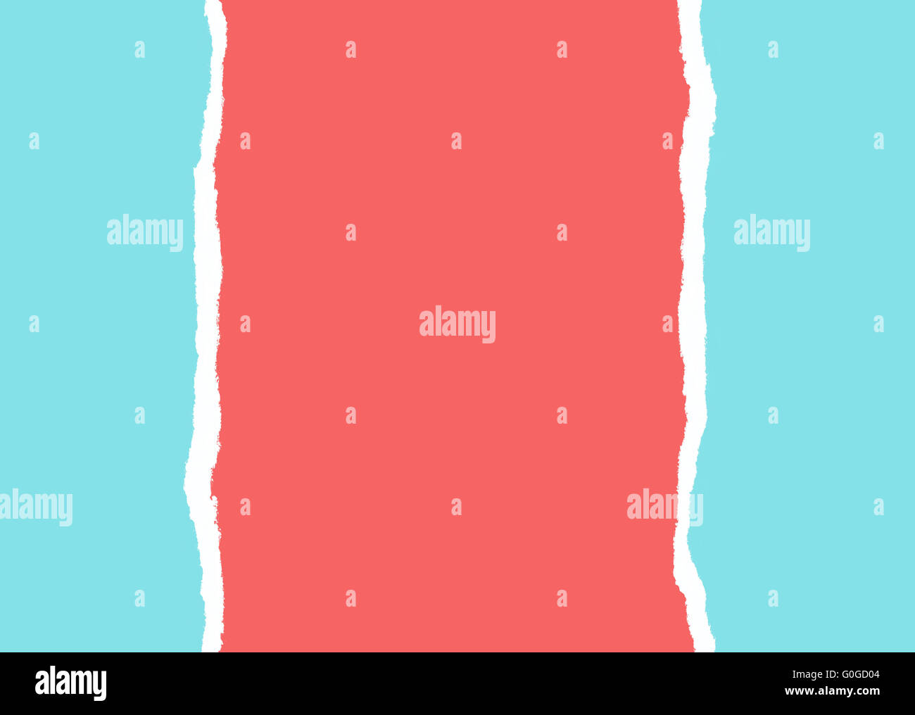 Blue paper with centre tear Stock Photo - Alamy