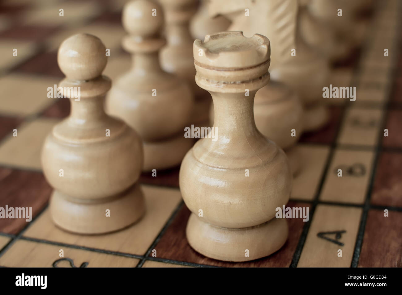 White Wooden Rook Chess Piece High Resolution Stock Photography and ...