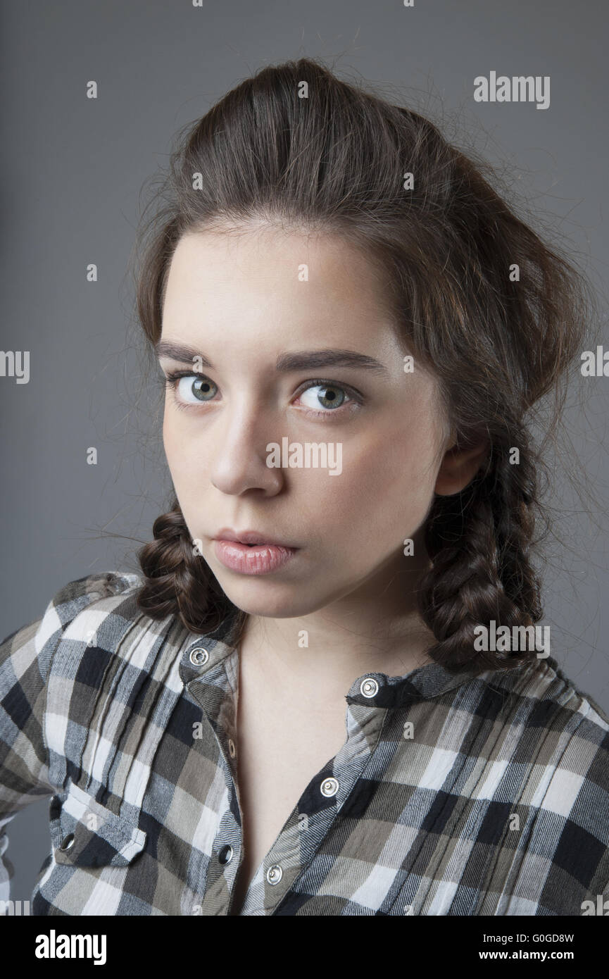 Portrait of a young pretty girl Stock Photo - Alamy