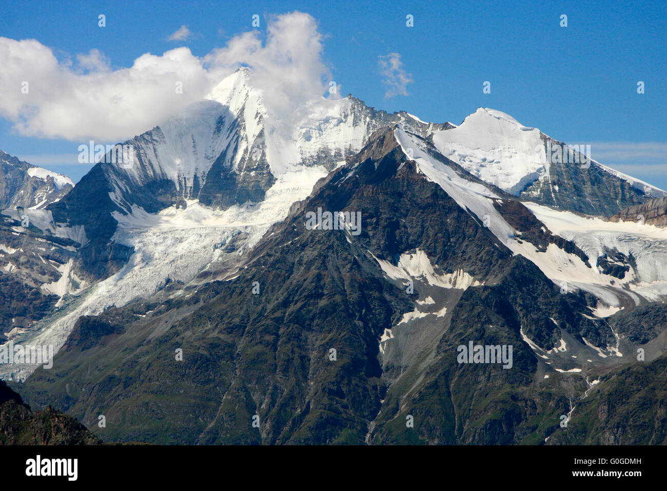 Weisshorn, Bishorn, vom Seetalhorn aus gesehen, Schweiz Stock Photo - Alamy