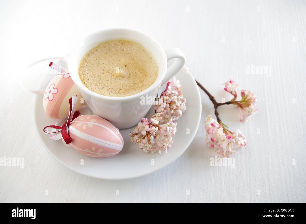 coffee and easter eggs Stock Photo - Alamy