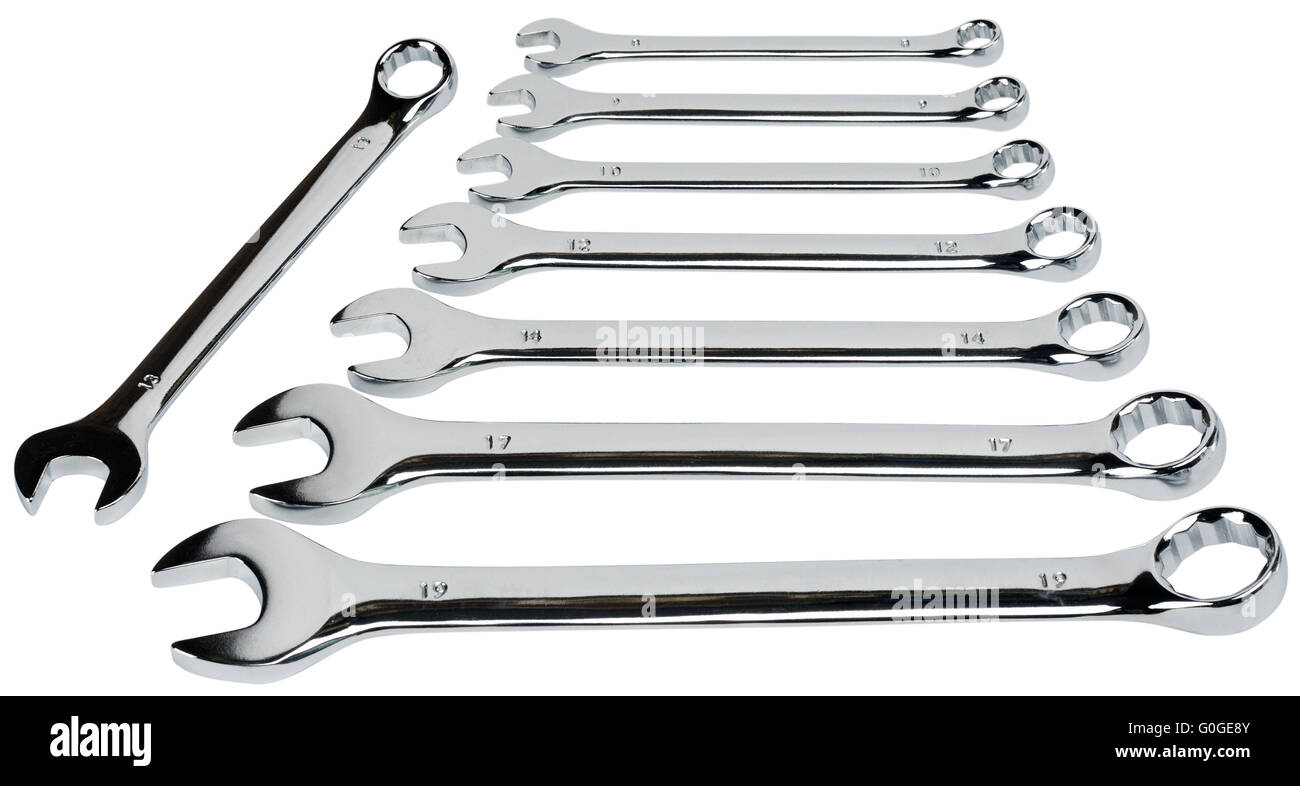 Shiny steel spanners hi-res stock photography and images - Alamy