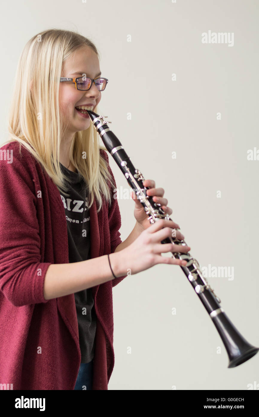 Teenager clarinet hi-res stock photography and images - Alamy