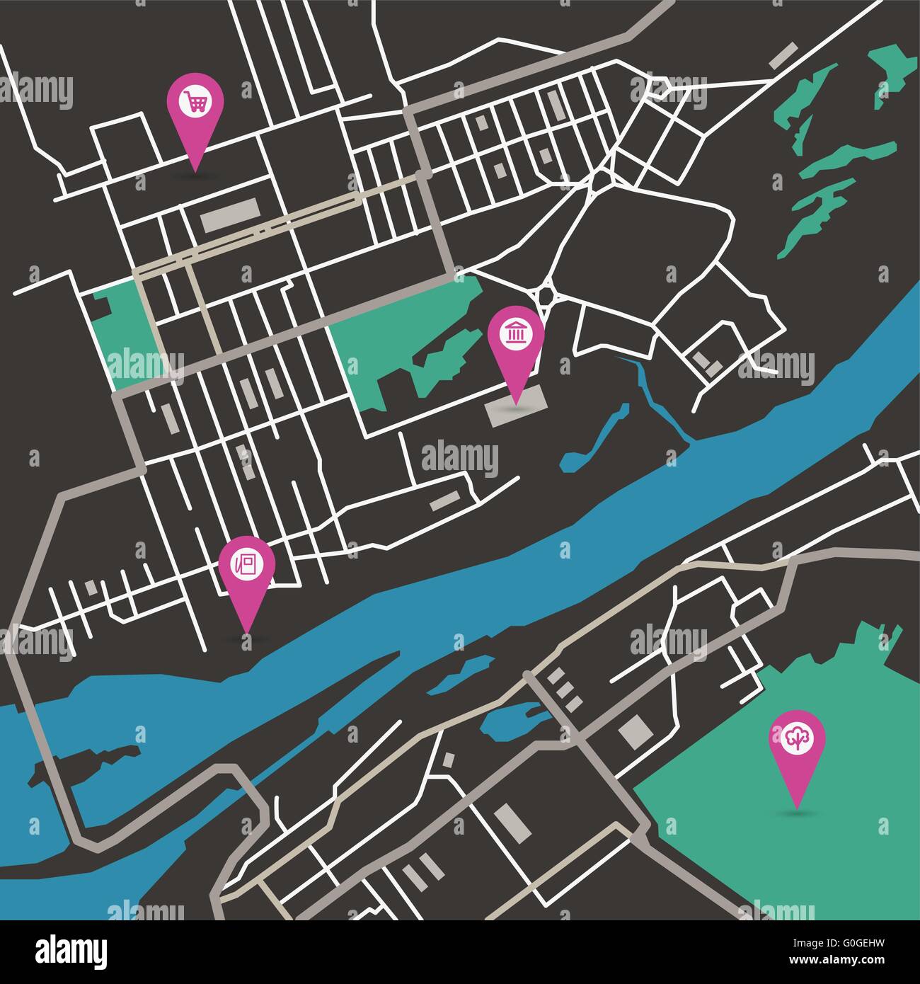 Vector city map Stock Vector Image & Art - Alamy