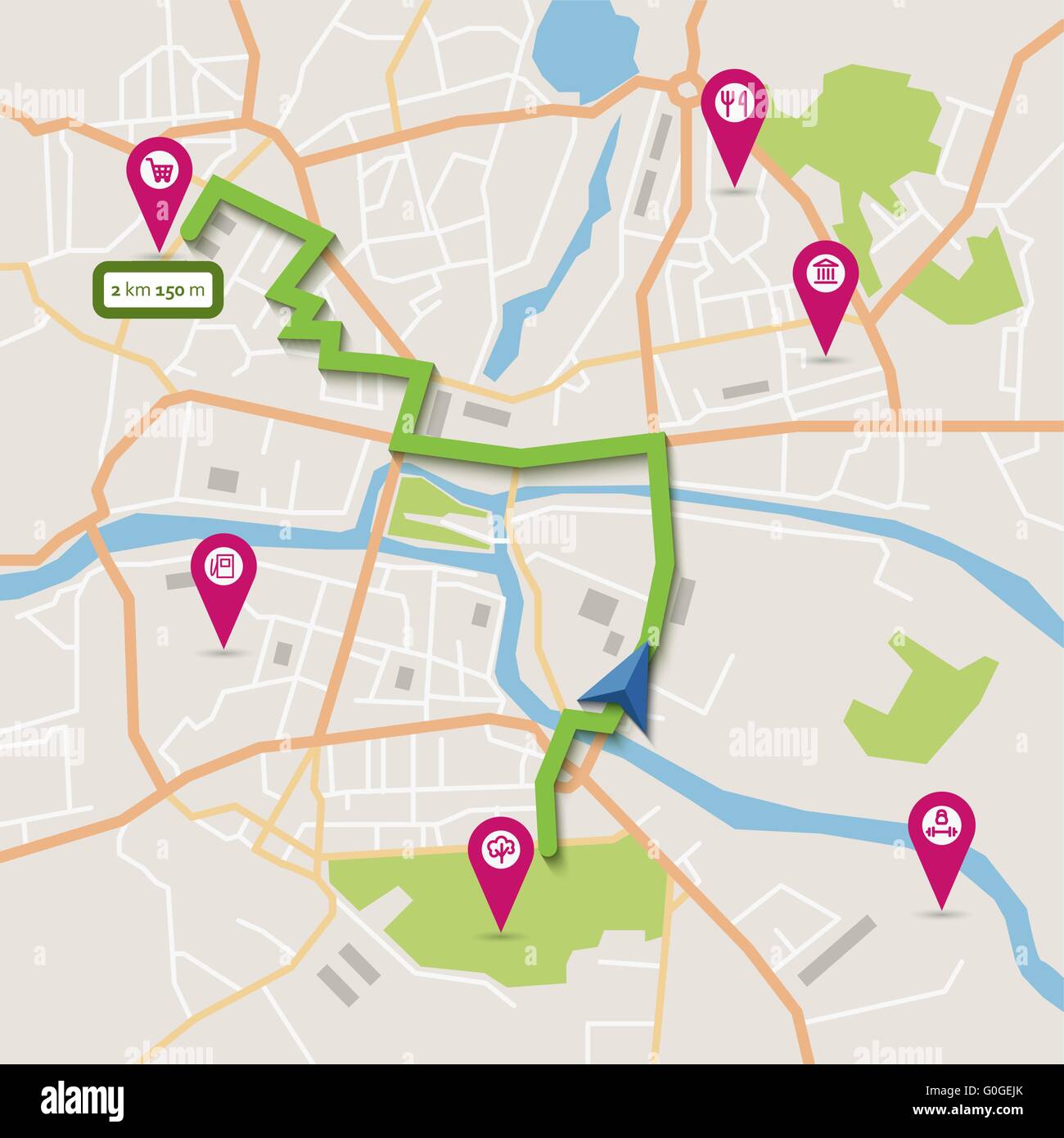 Vector city map navigation Stock Vector Image & Art - Alamy