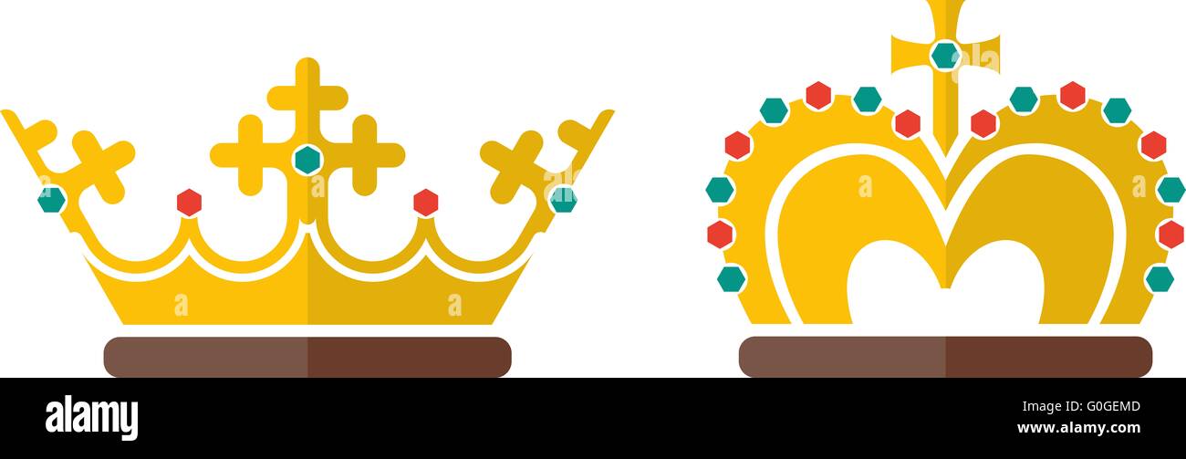 Two gold crowns Stock Photo - Alamy