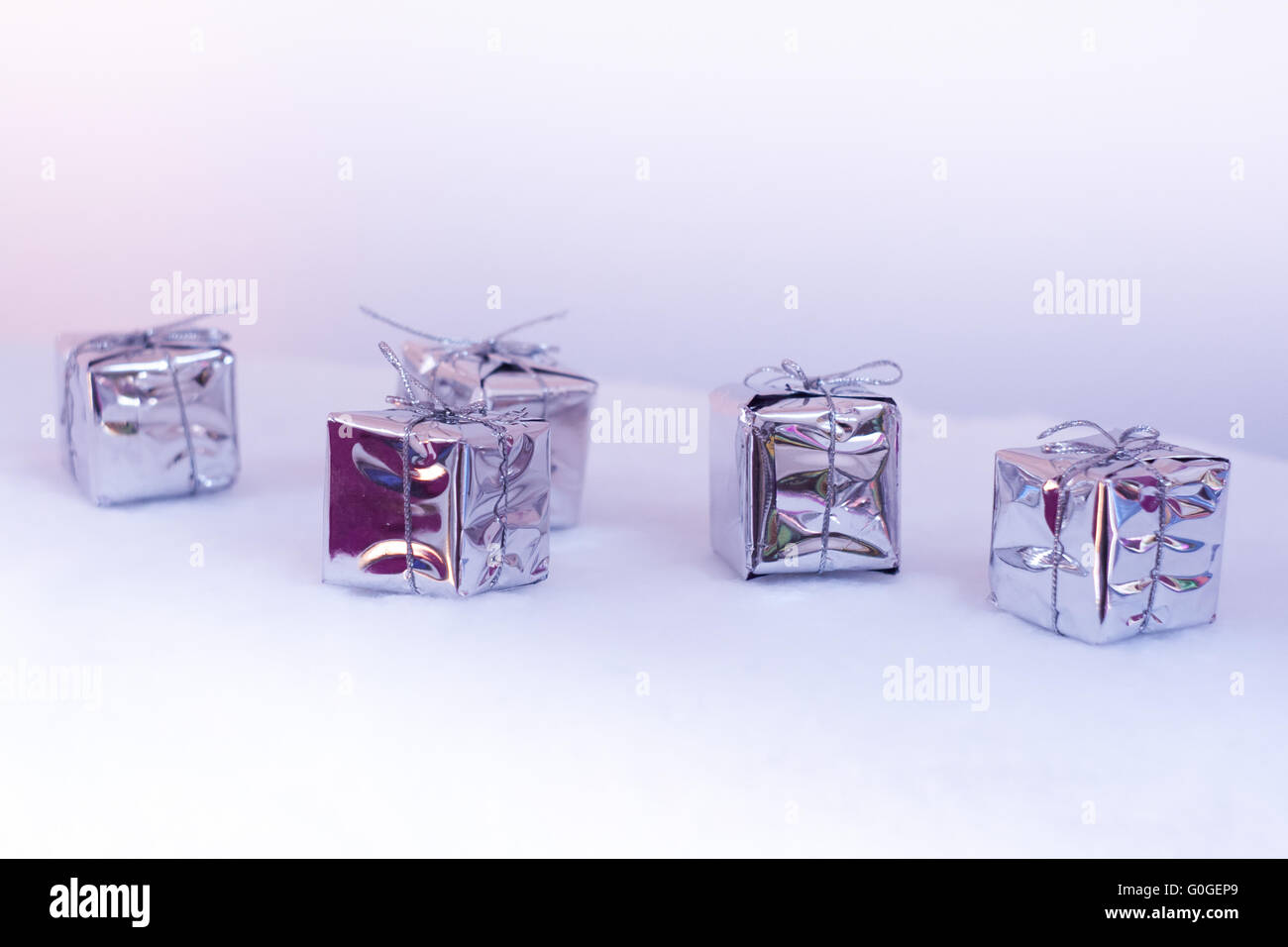 Pink shiny gift boxes Stock Photo - Alamy