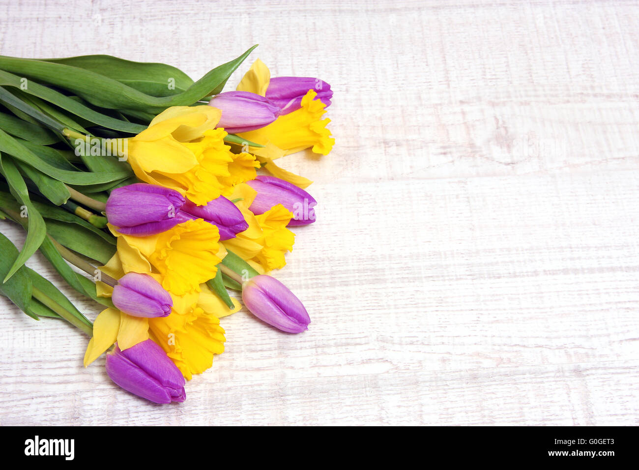 bunches of springtime flowers Stock Photo - Alamy