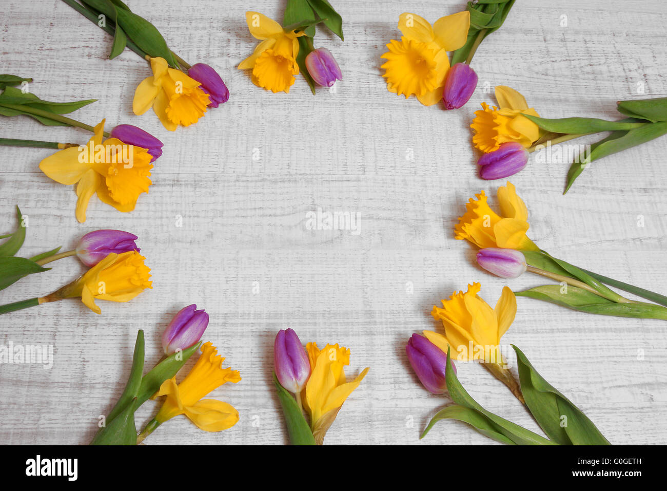 bunches of springtime flowers Stock Photo - Alamy