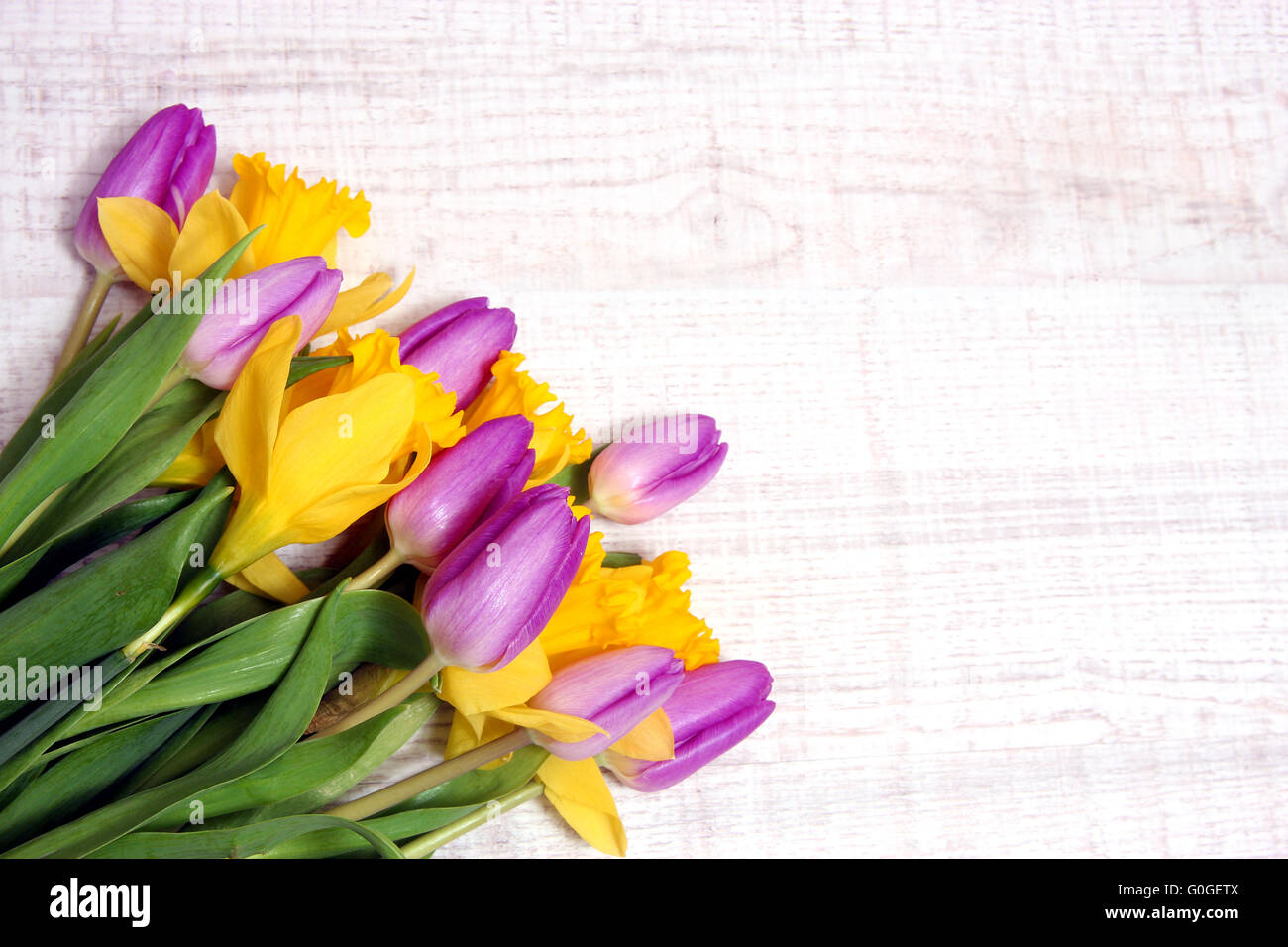 bunches of springtime flowers Stock Photo - Alamy