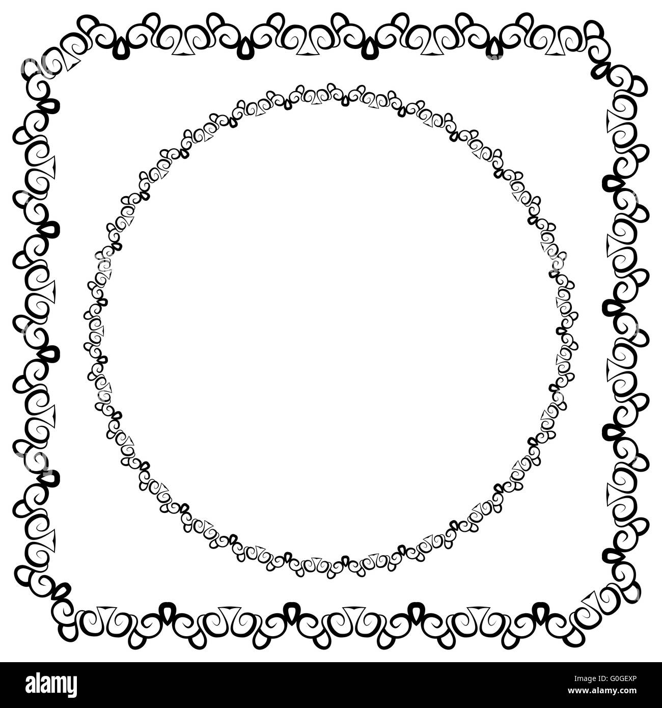 Vector illustration set square hi-res stock photography and images - Alamy